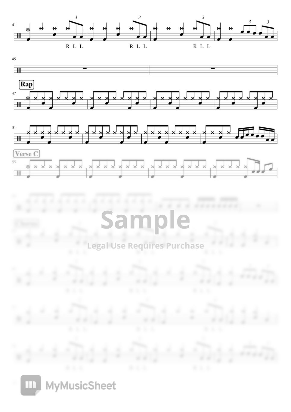 (G)I-DLE - Nxde (Lv2) Sheet by yeols drum