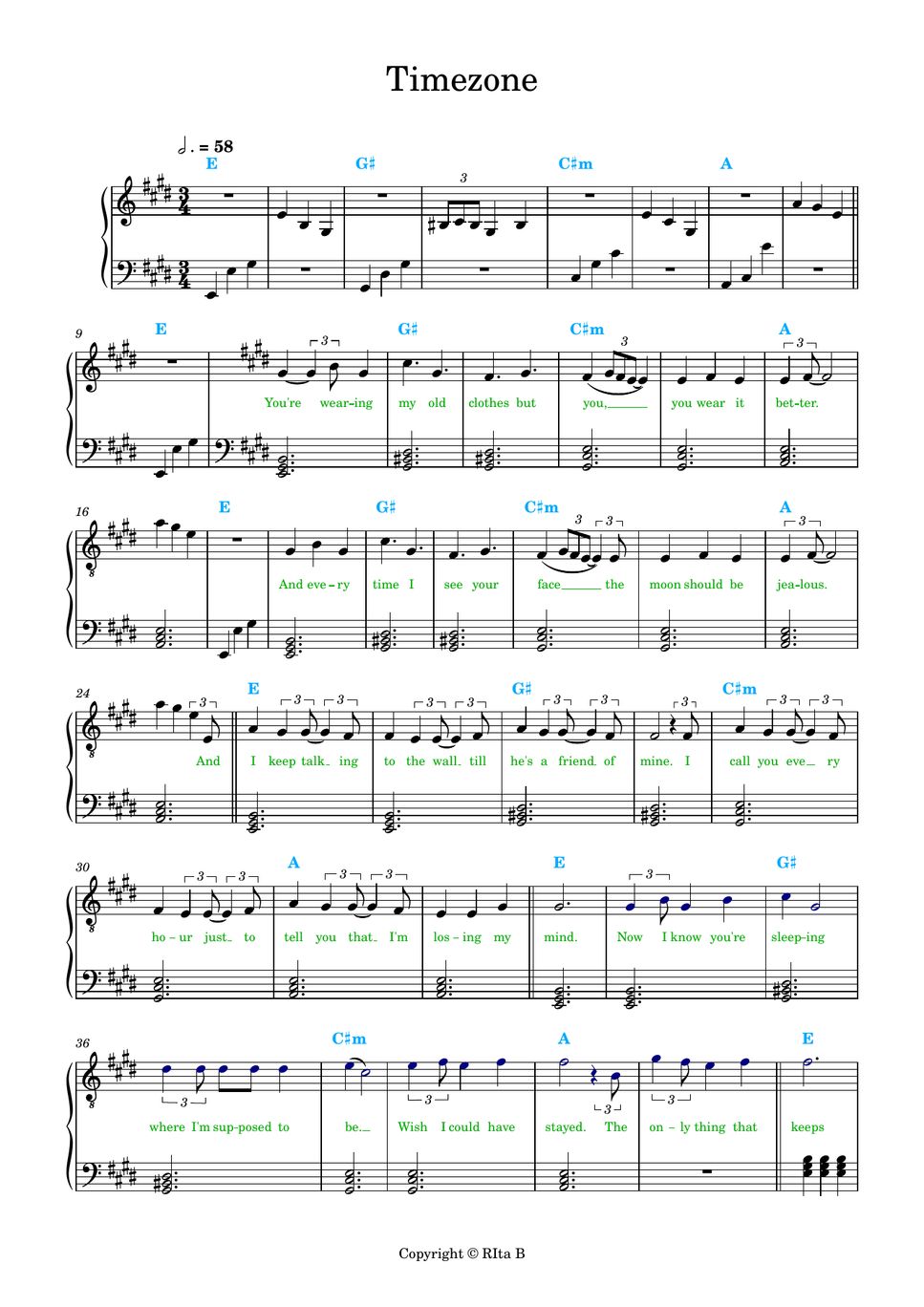 Måneskin - TIMEZONE Sheet Music by Rita B