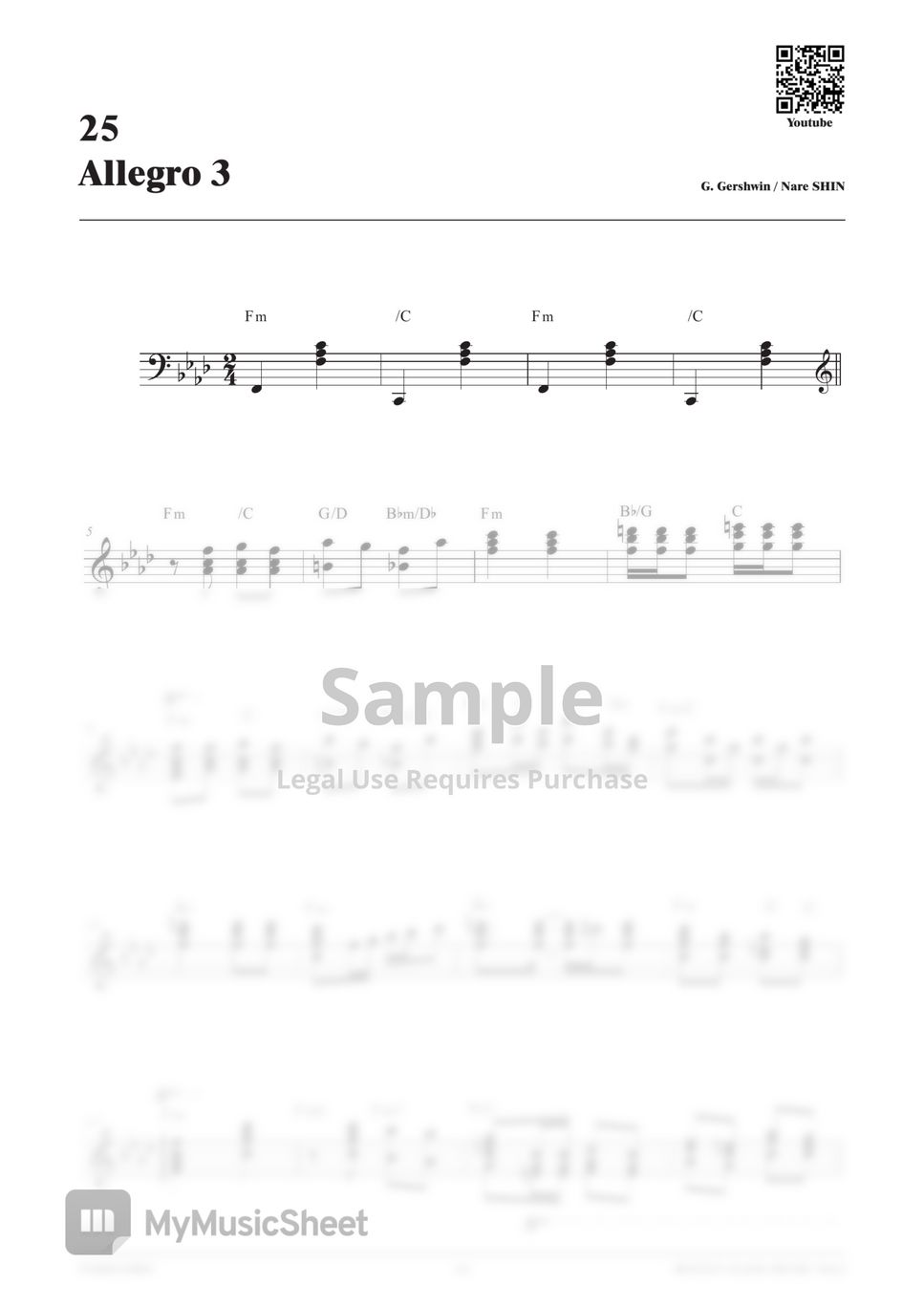 G. Gershwin - Allegro 3_vol.2 (Ballet Class Music) Sheets by 신나래(NARECORD)