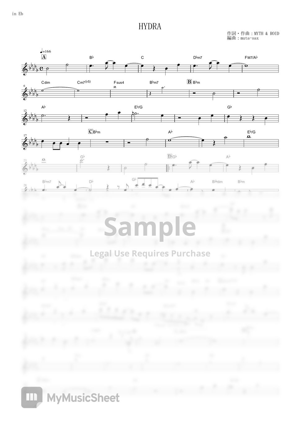 Overlord II - HYDRA (in Eb) แผ่น by MYTH & ROID