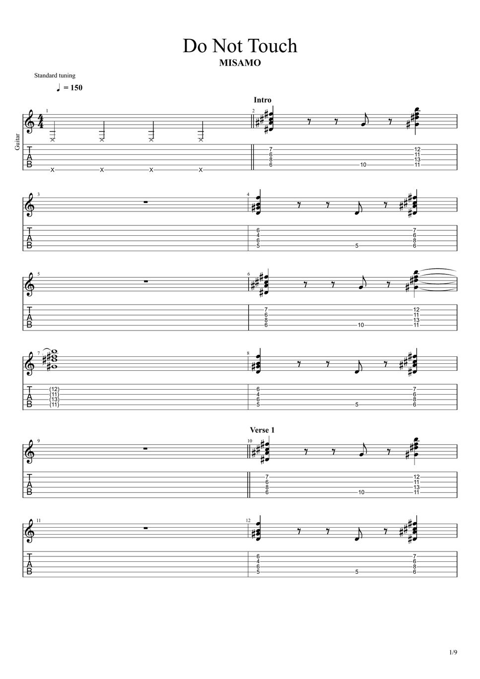 MISAMO - Do Not Touch Tab + 1staff by Rob Ethereal