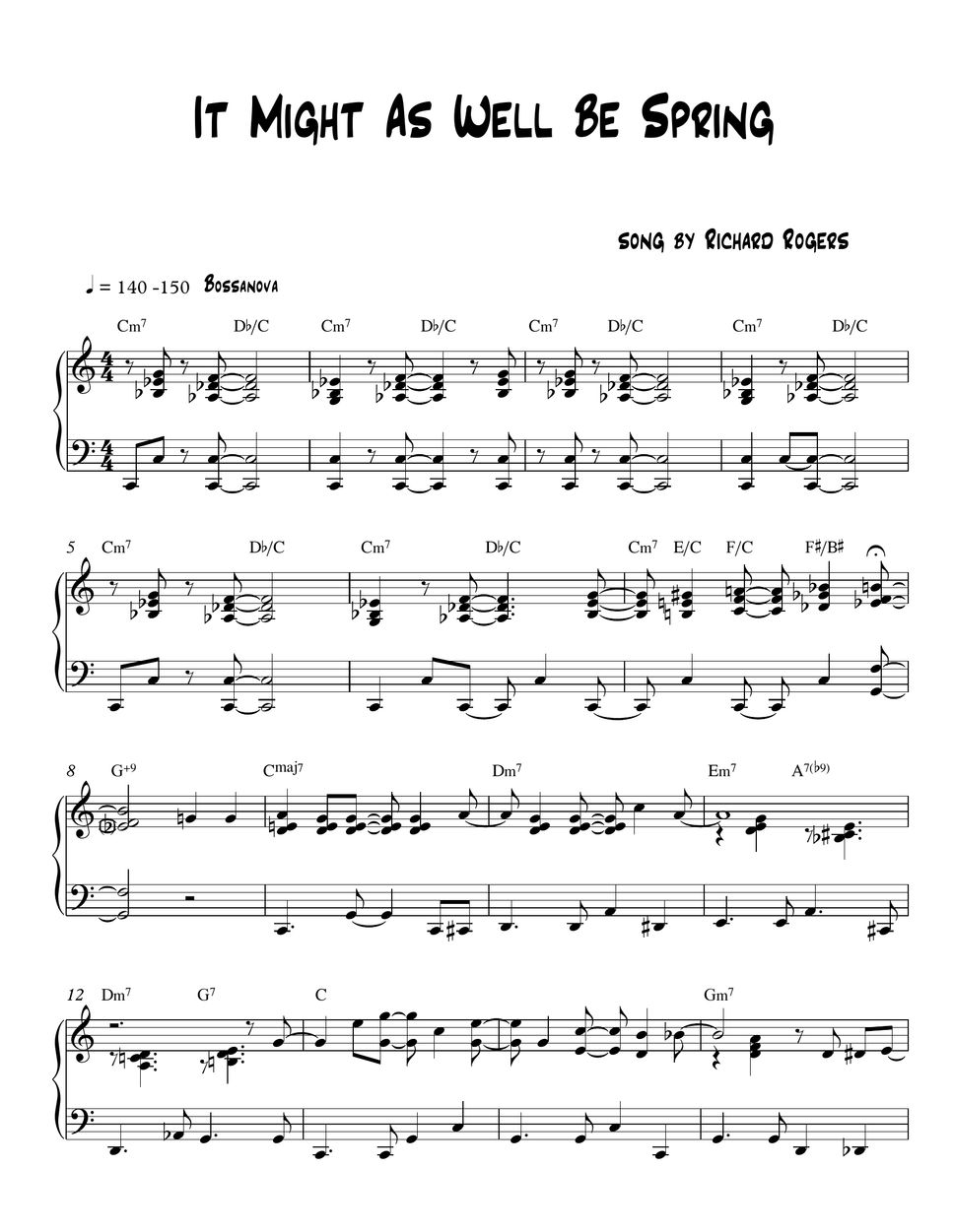 It might as well be spring - It Might As Well Be Spring Sheet by MIWHA