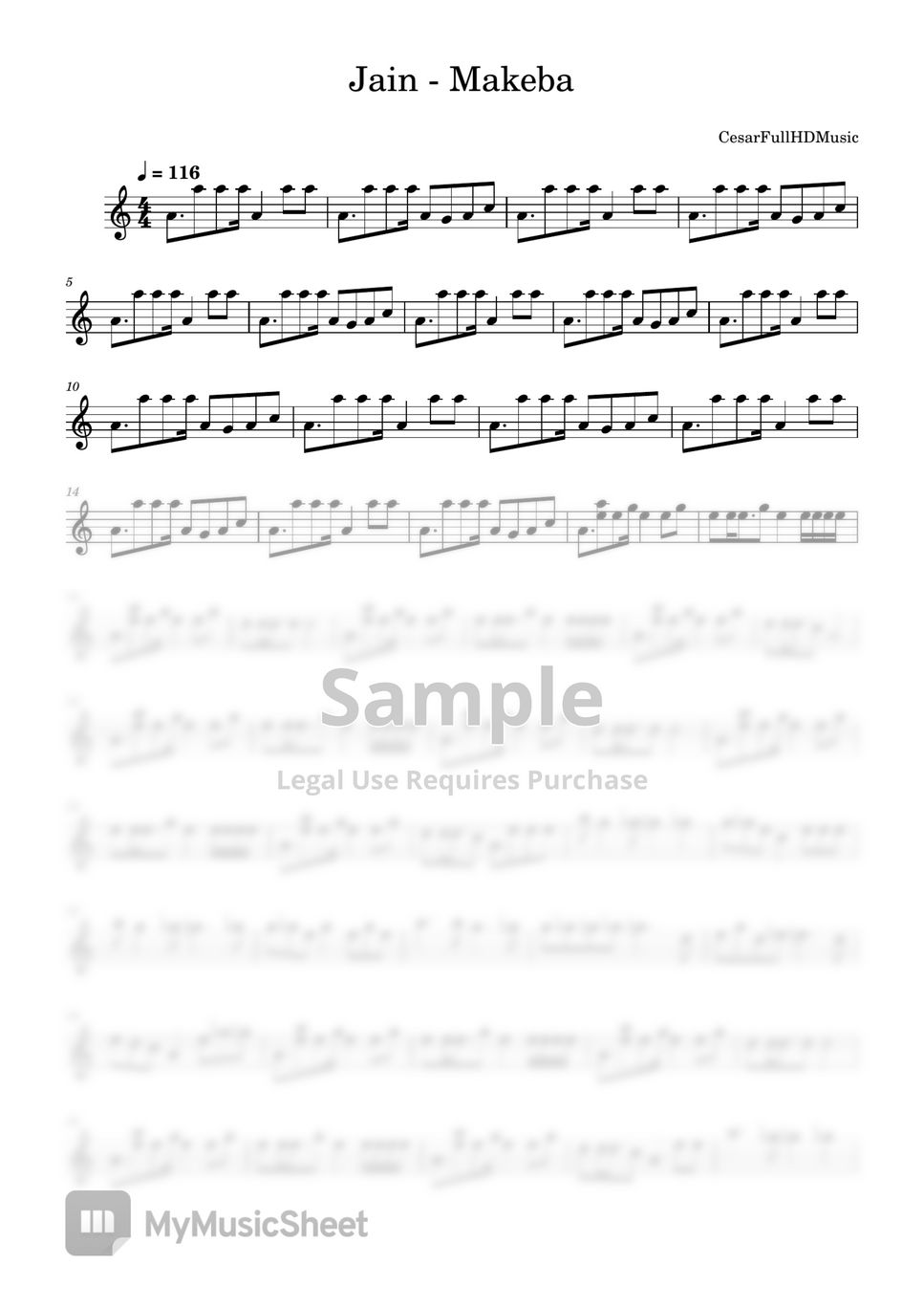 Jain - Makeba Sheet Music