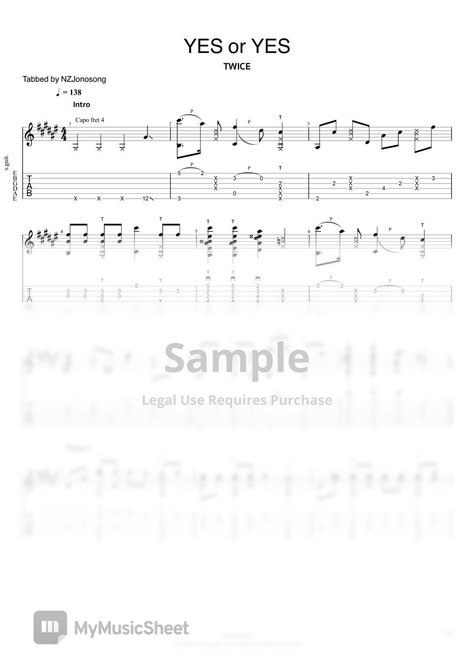 TWICE - YES or YES (Normal, 9/10) Sheet Music by NZJonosong