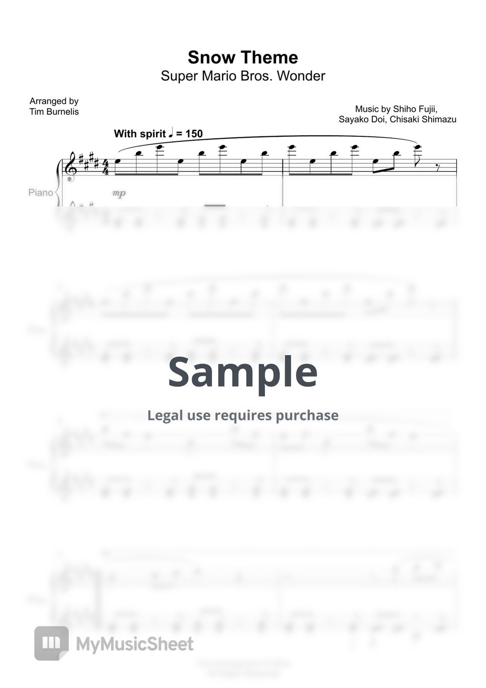 Super Mario Bros. Wonder - Snow Theme Sheets by Tim Burnelis