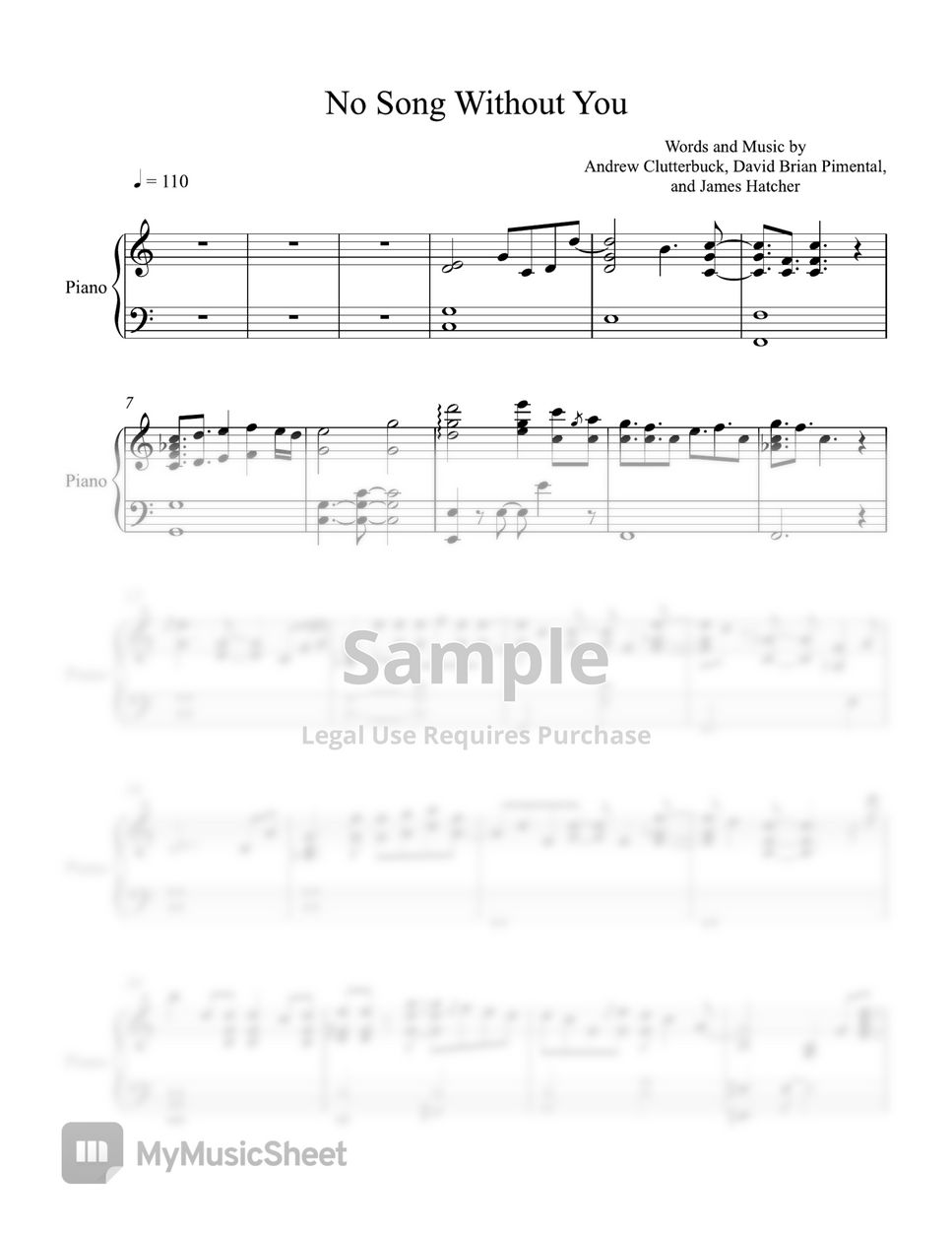 HONNE - No Song Without You Sheets