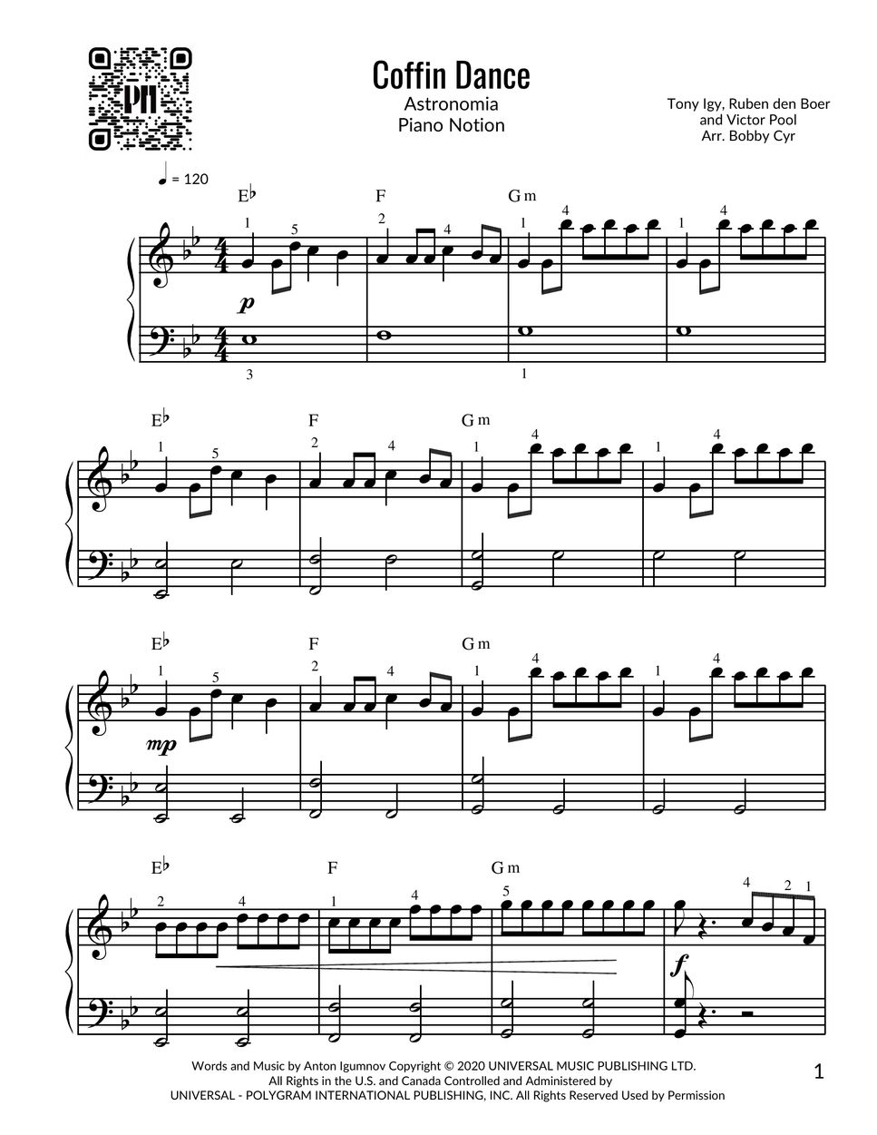 Vicetone And Tony Igy Astronomia Coffin Dance Meme Song Piano Solo