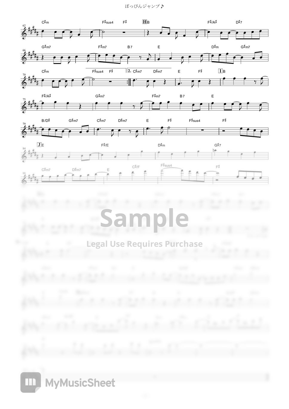 Chimame-tai - Poppin Jump♪ (Is the Order a Rabbit? / in Eb) Sheet Music ...