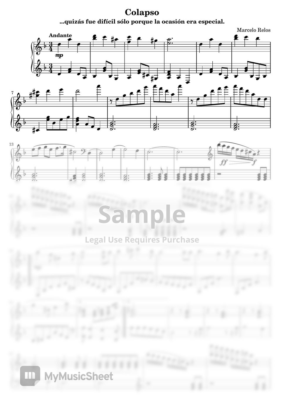 Marcelo Relos - Colapso Sheets