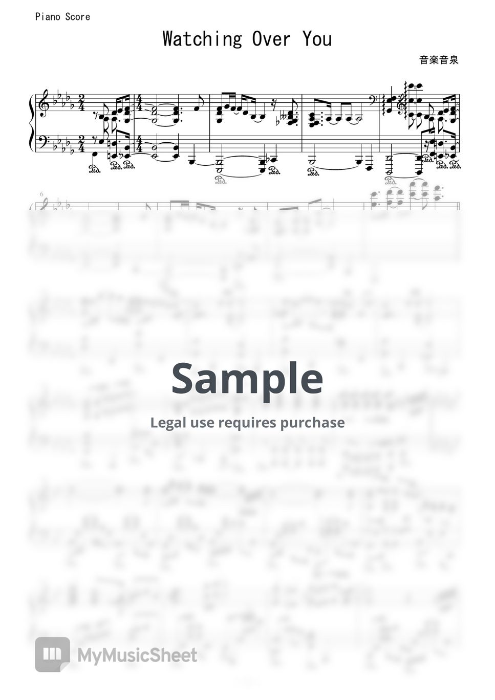 Peach＆Apricot (Mariya Takeuchi & Anri) - Watching Over You 曲谱 by ...