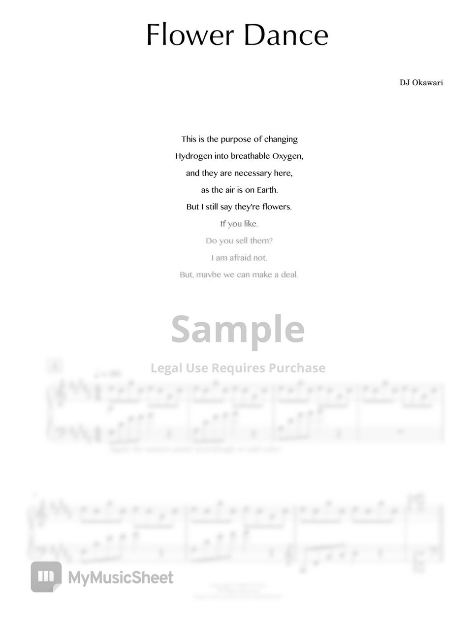 DJ Okawari - Flower Dance Sheets by AJ Tan