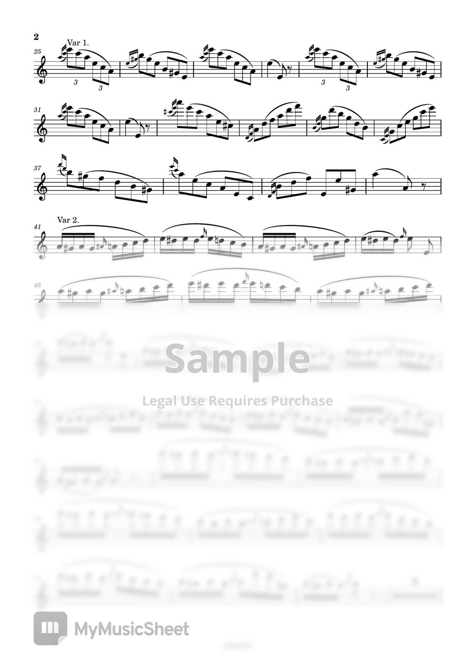 파가니니 파가니니 카프리스 반주 Mr피아노 악보 Sheet By 심플플루트뮤직 