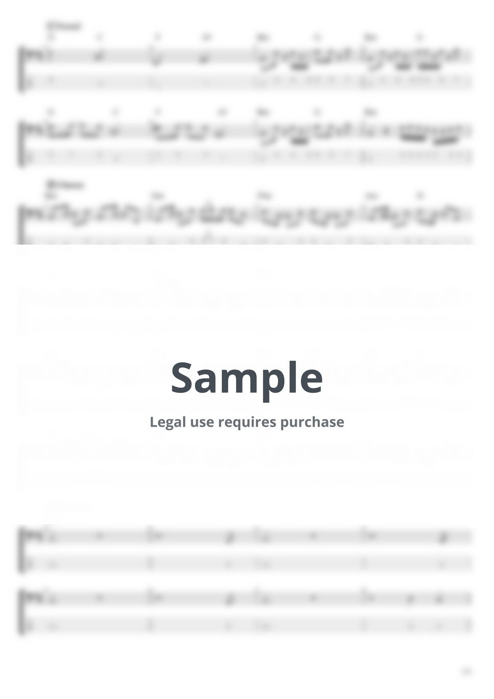 Kroi - Amber (Bass Tabs 4-string) Tab + 단선 악보 by T's bass score
