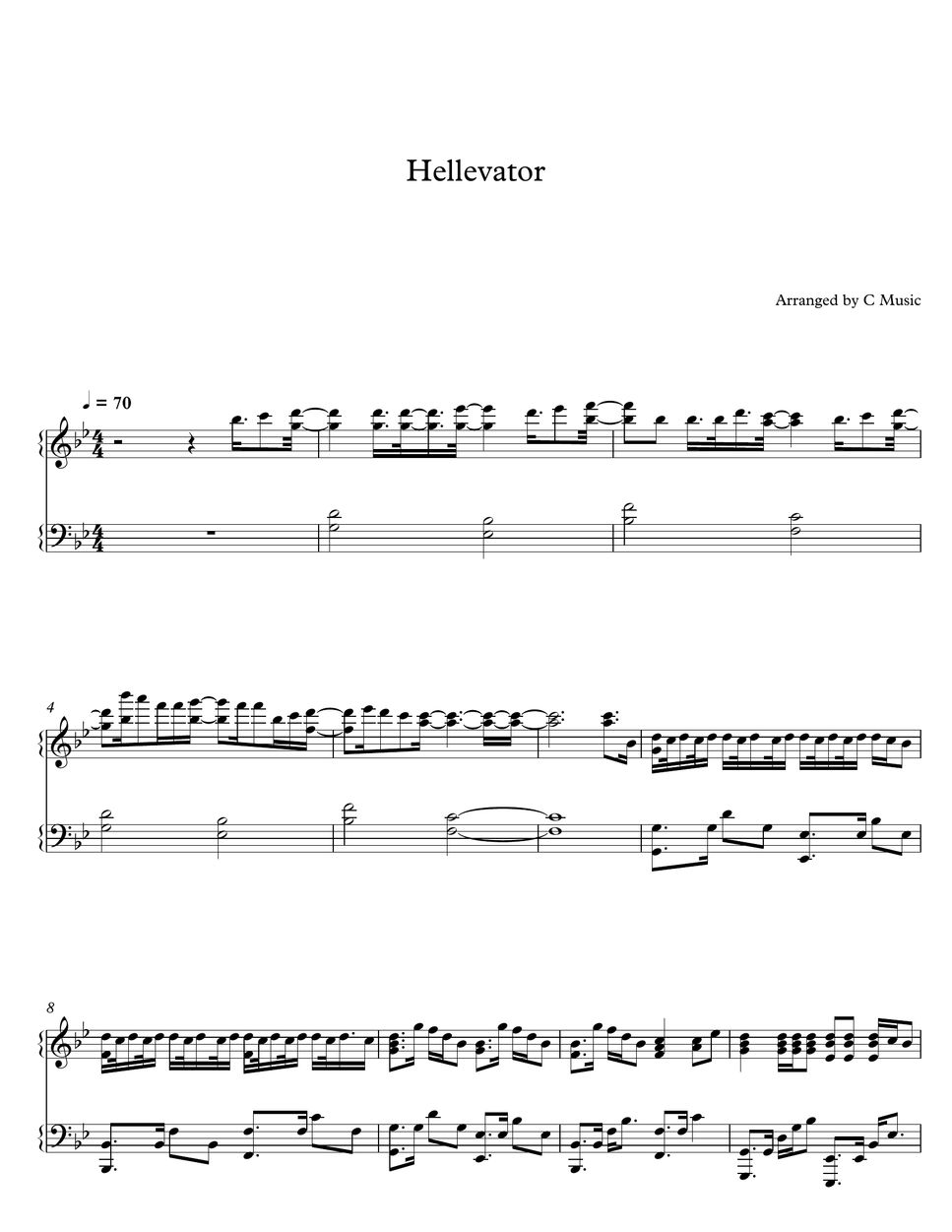 Stray Kids - Hellevator 악보 by C Music