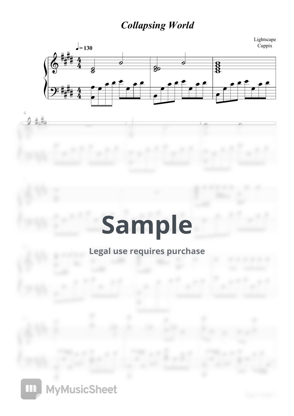 Lightscape - Collapsing World (Lightscape) Sheets by dogemusic