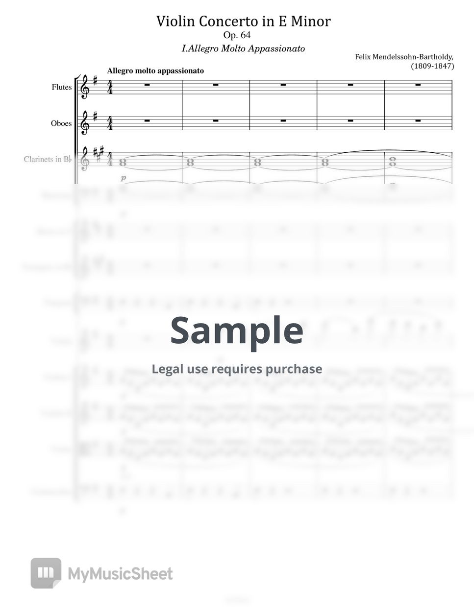 Felix Mendelssohn - Violin Concerto In E Minor,Op.64 - 1. Allegro ...