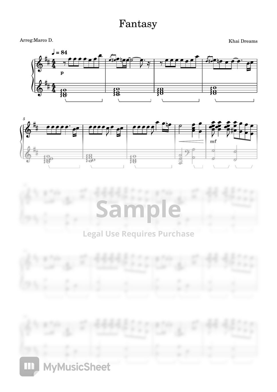 Khain Dreams - Fantasy Sheet Music by Marco D.