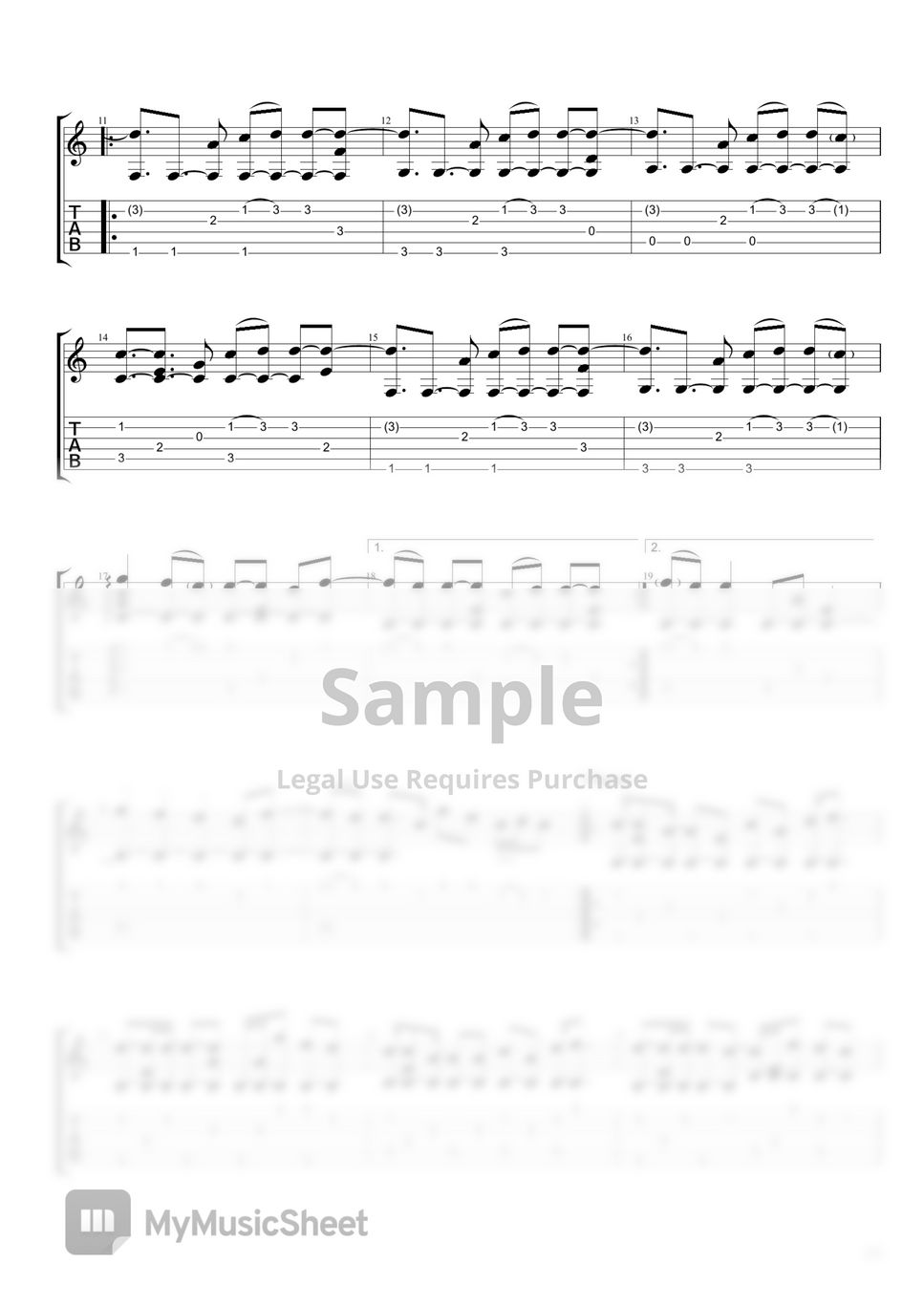 Kygo ft. Conrad Sewell - Firestone (Guitar) 악보 by Leon Alex