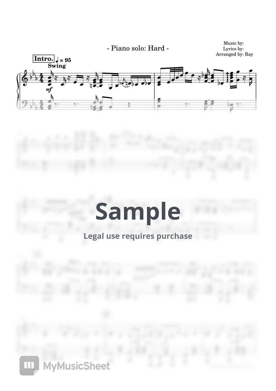 椎名林檎 - 丸の内サディスティック (ピアノソロ上級) Sheet Music by Ray