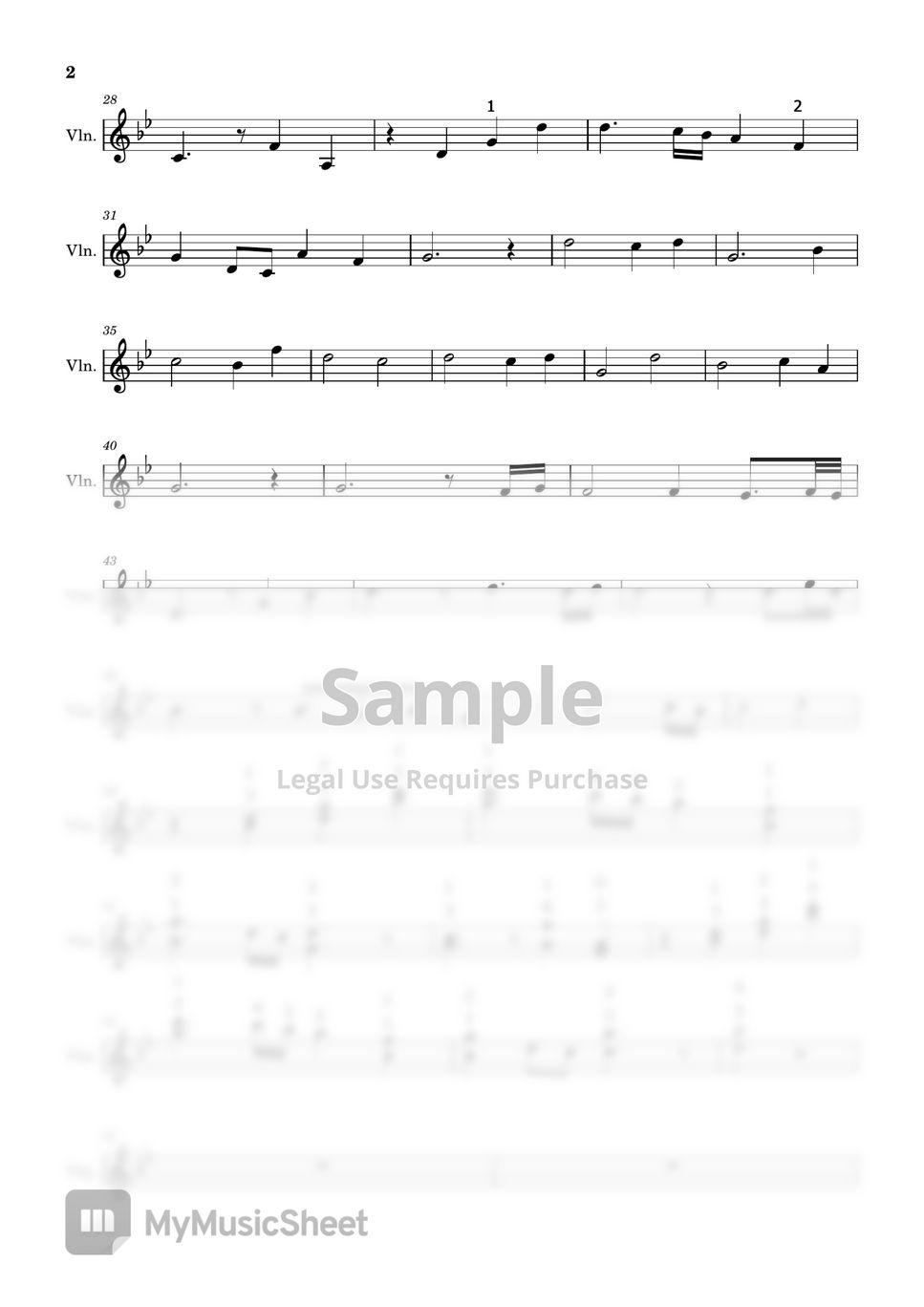 Naruto - Hinata vs Neji Sheets by Packetsss Violin