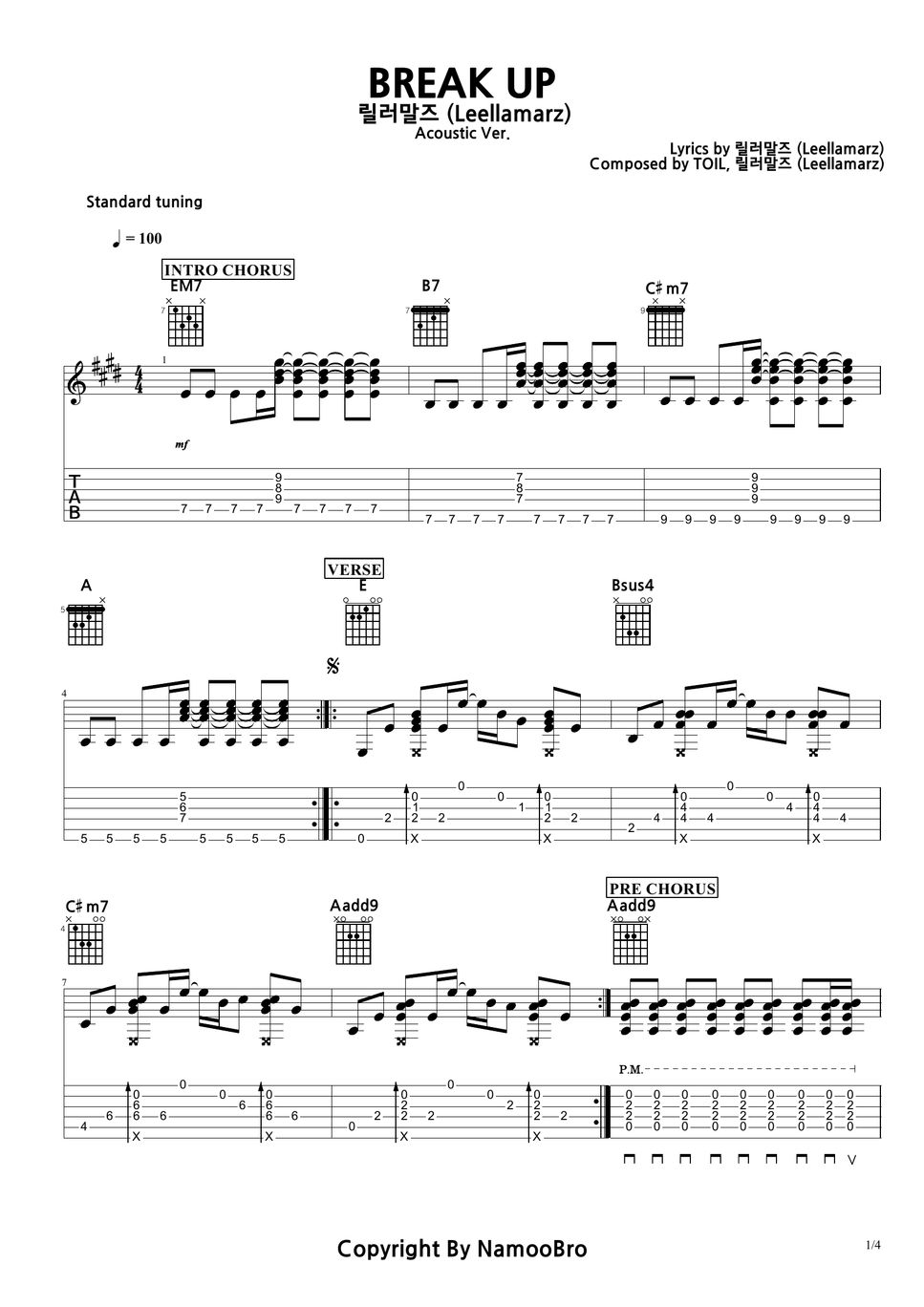 릴러말즈(Leellamarz) - BREAK UP TAB by NamooBro