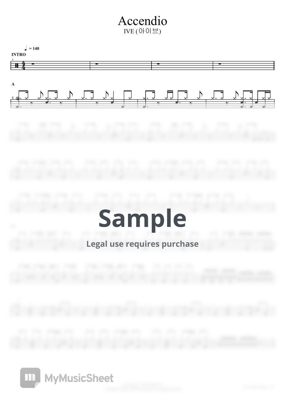 IVE (아이브) - Accendio Sheets by copydrum