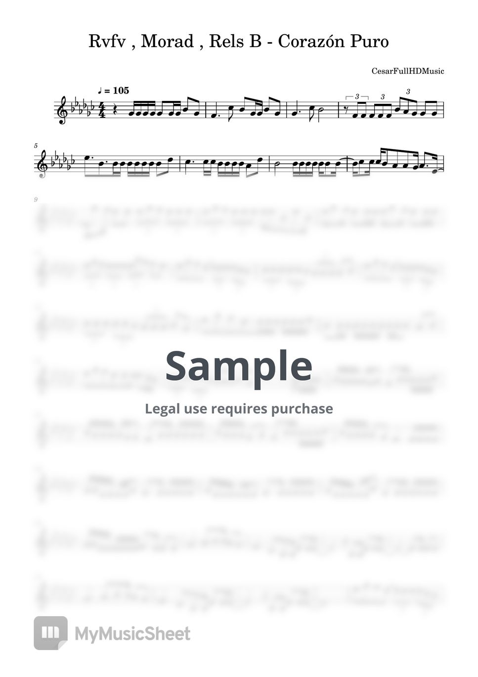 Rvfv , Morad , Rels B - Corazón Puro Sheets