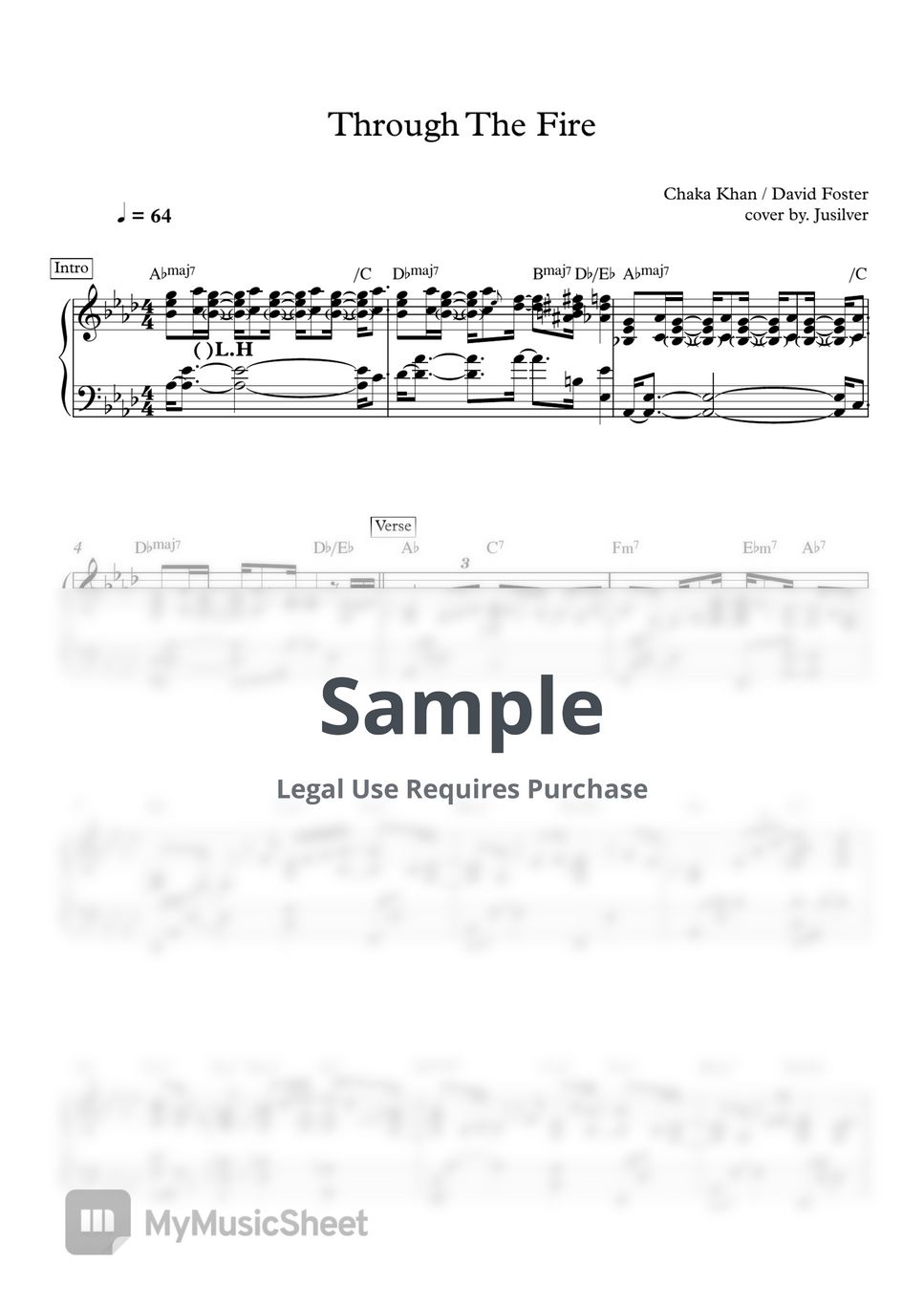 Chaka Khan - Through The Fire (POP/Jazz Piano) Sheets by Jusilver