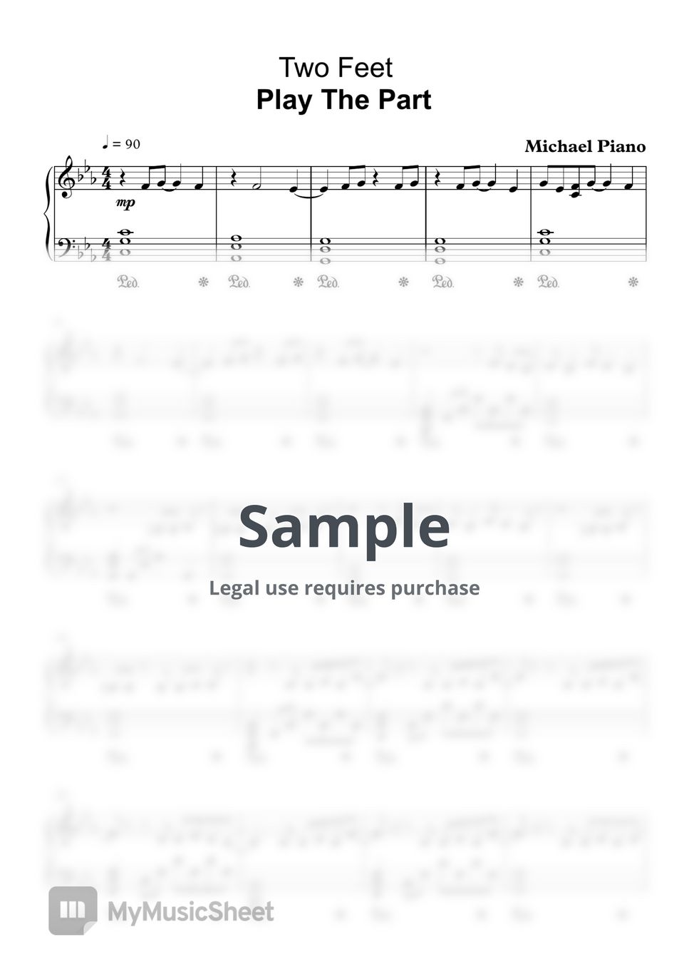 Two Feet - Play The Part 악보 by Michael Piano