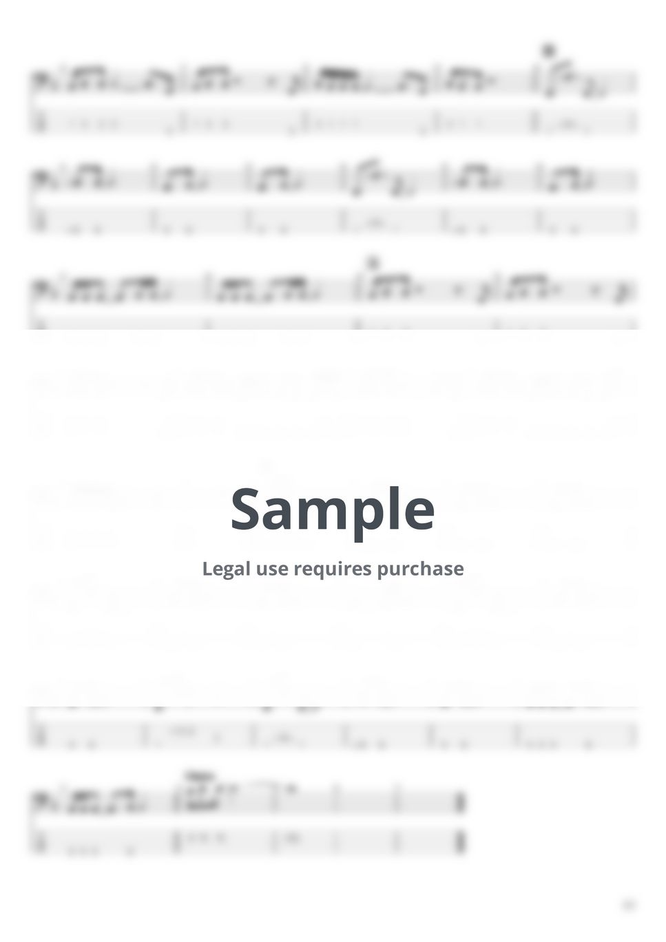 Coldplay - Higher Power (베이스 악보 / 타브 포함) TAB+1 Staff by BassBlur