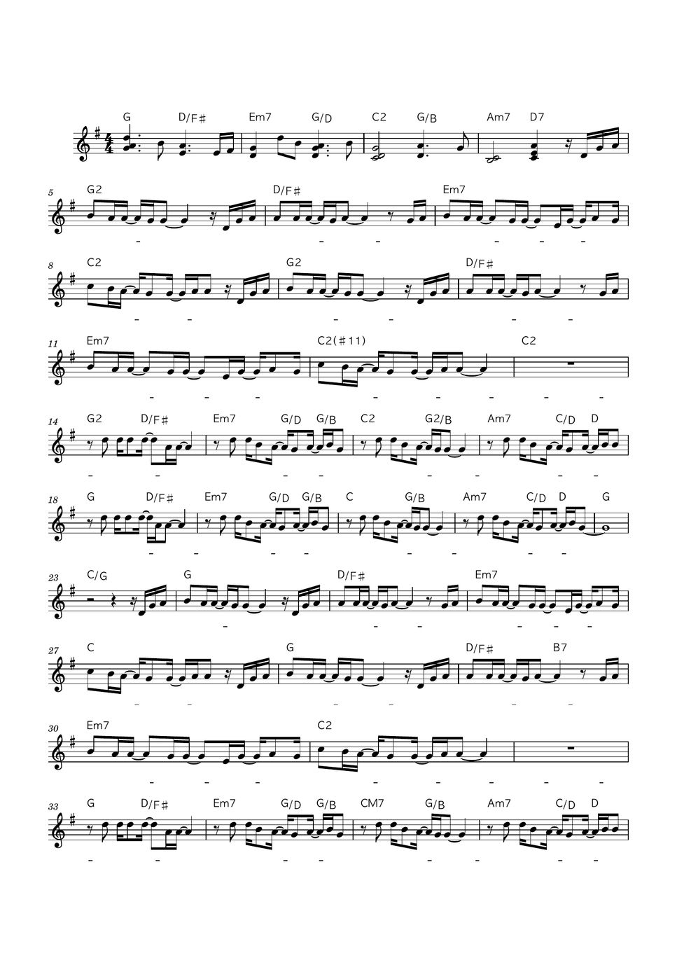 김강현 시간을 뚫고 G Key 멜로디악보 Sheets By 생명의건반