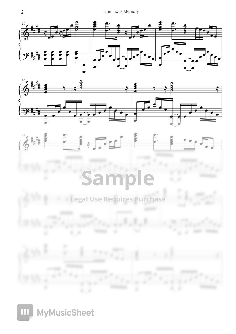 Blue Archive - Luminous Memory - Blue Archive OST Sheet by 자유로운 공간