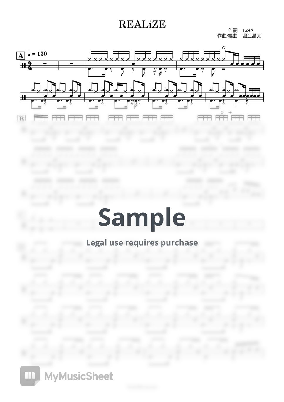 LiSA - REALiZE Sheets by Taiki Mizumoto