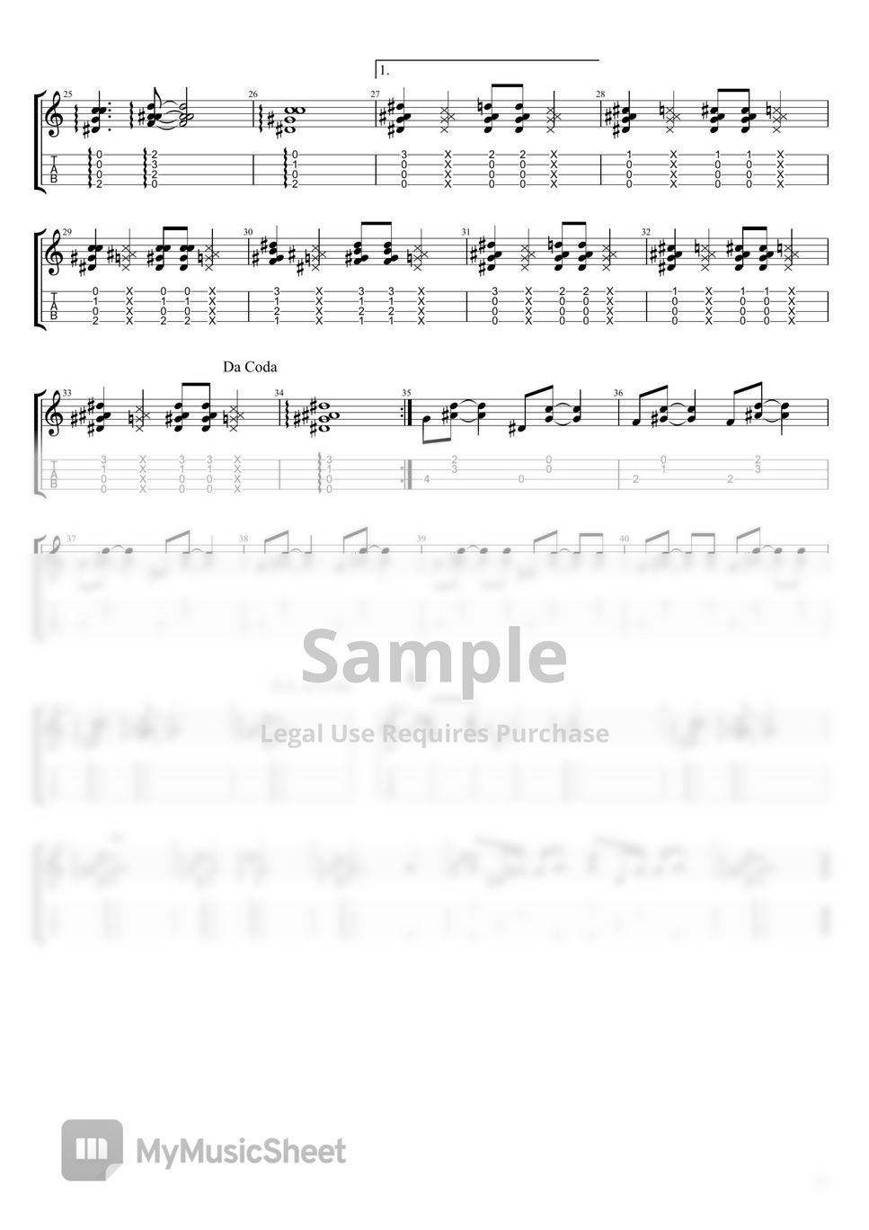 IU - The Shower Sheet by ' Easy Musical Score & Tab'