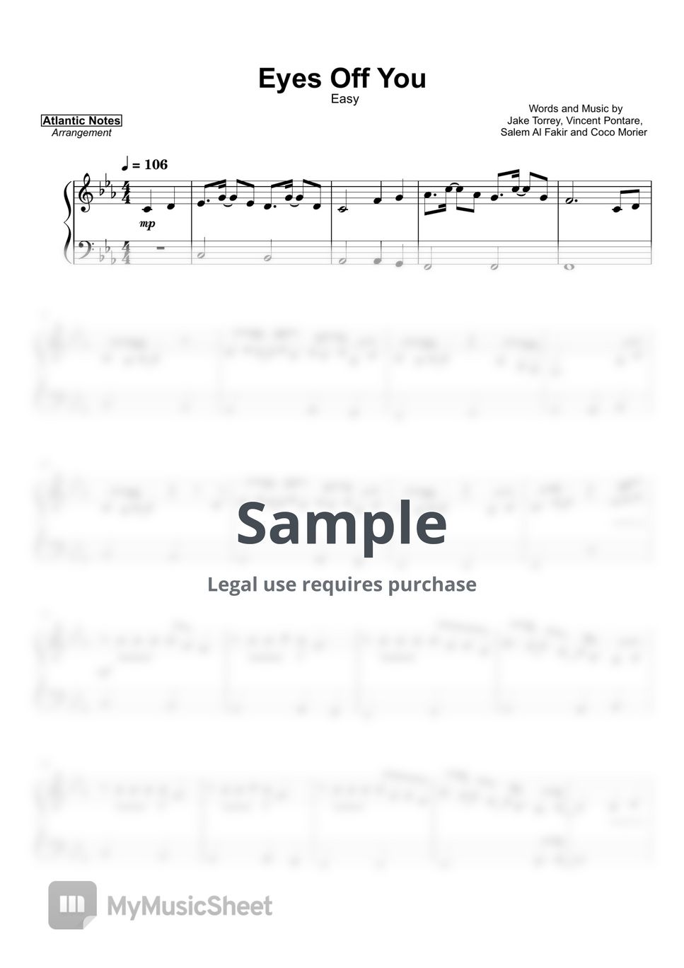 PRETTYMUCH - Eyes Off You 악보 by Atlantic Notes