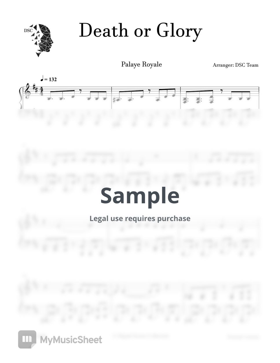 Palaye Royale - Death or Glory Sheets by Digital Scores Collection