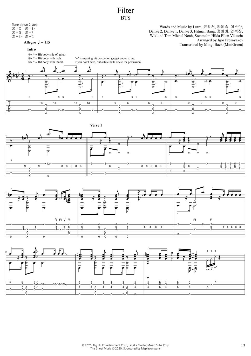 BTS - BTS - FILTER Tab + 1staff by Igor Presnyakov