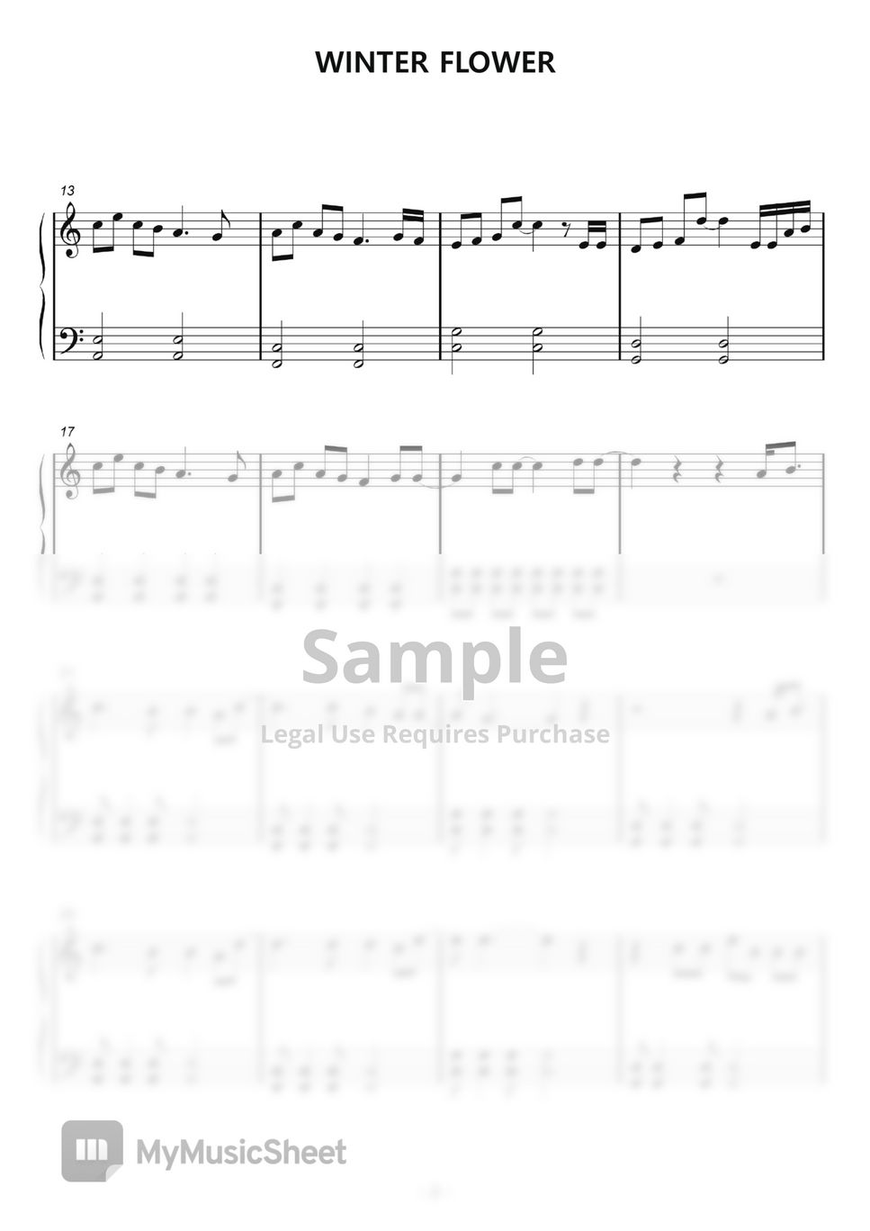 YOUNHA - Winter Flower (Easy) Sheets by samsunny