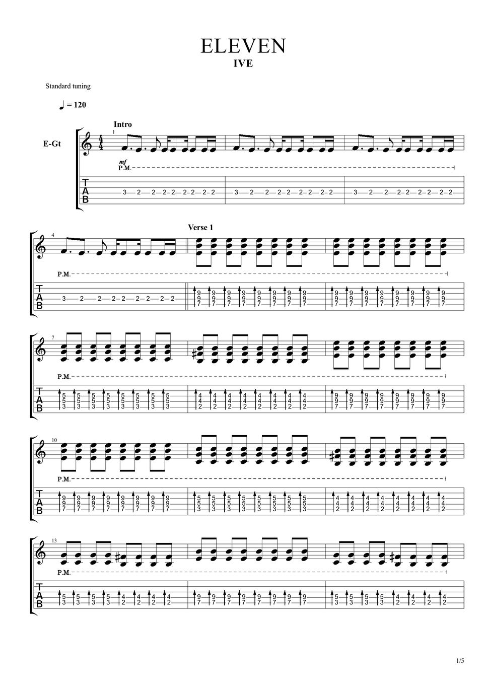 IVE - ELEVEN Sheet by Rob Ethereal