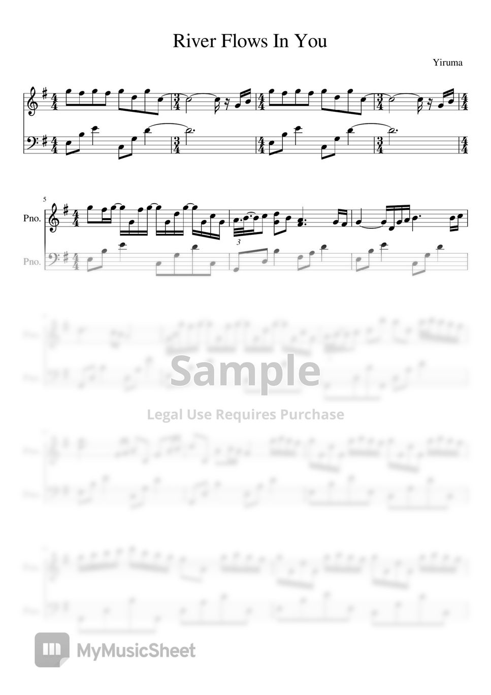 Yiruma River Flows In You Easy Midi Partition Musicale By Kd