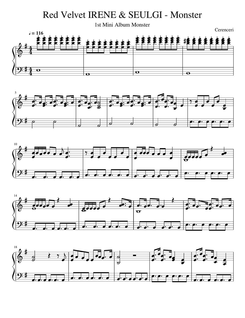 Red Velvet IRENE & SEULGI - Monster Sheet by Cerenceri
