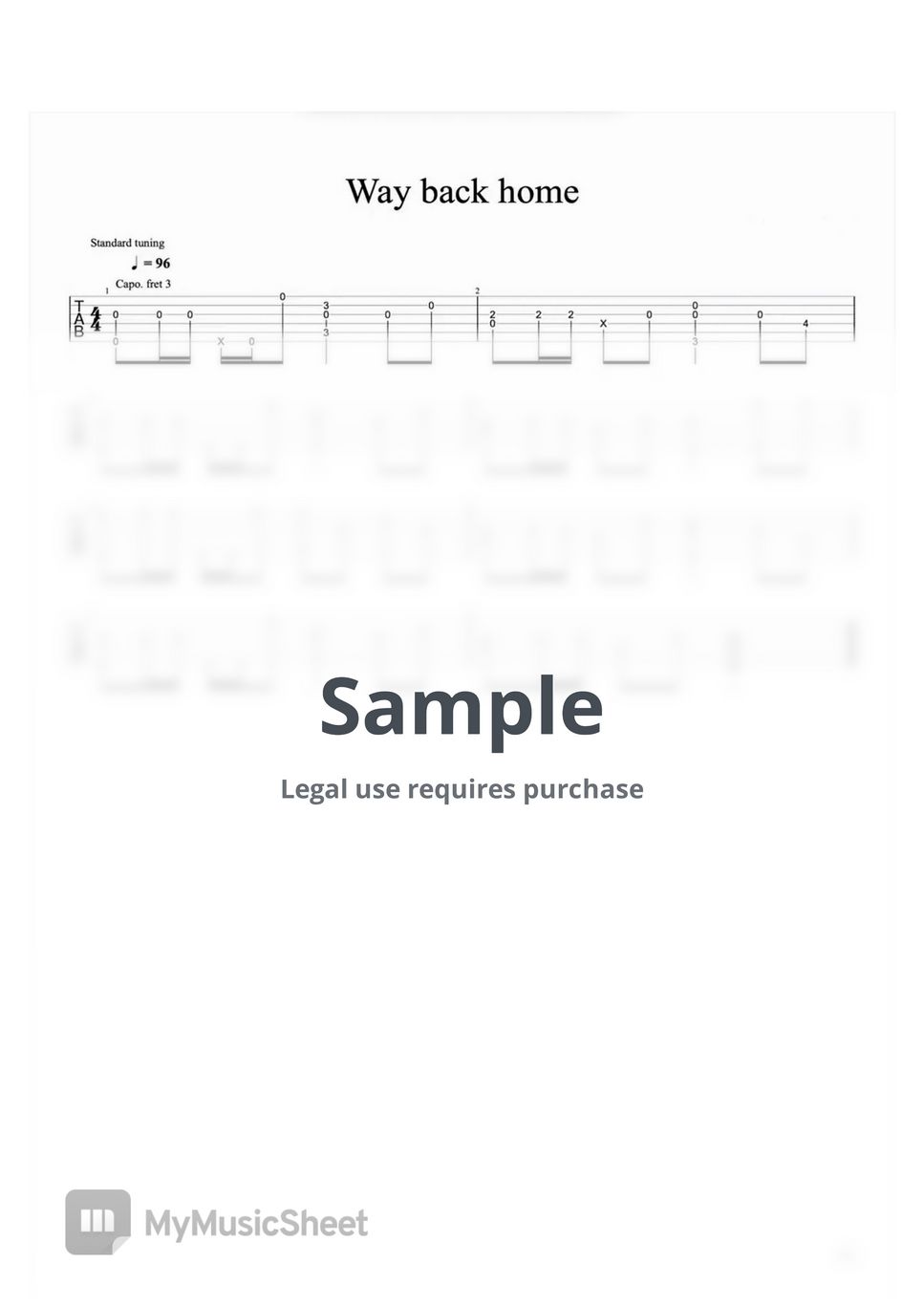 SHAUN - way back home (轻松版) Sheets by Lesli