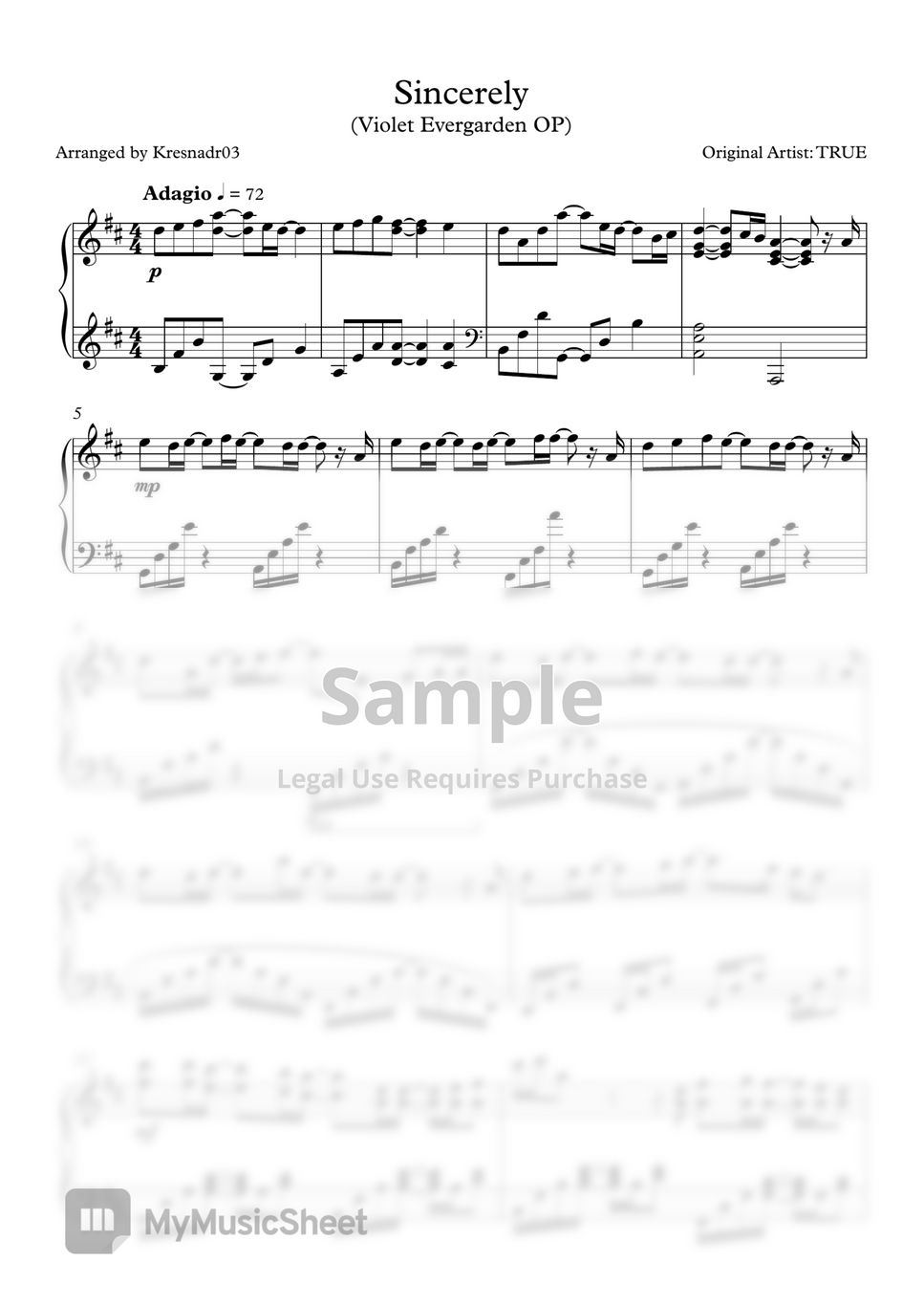 TRUE - Sincerely Sheets by Kresnadr03