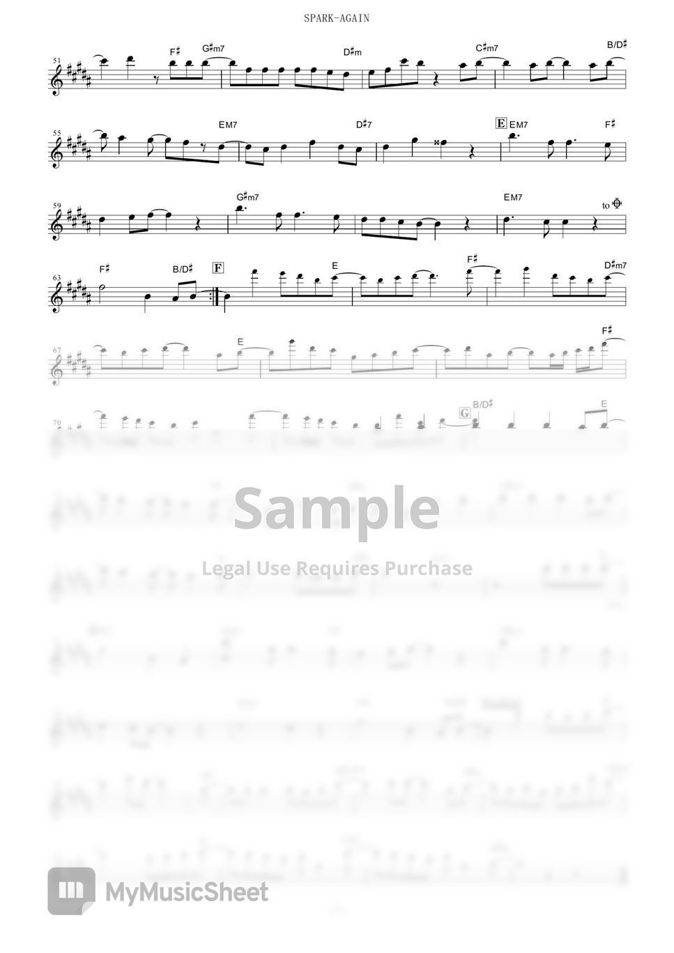 Fire Force Season 2 - SPARK-AGAIN (in Bb) Sheet by Aimer