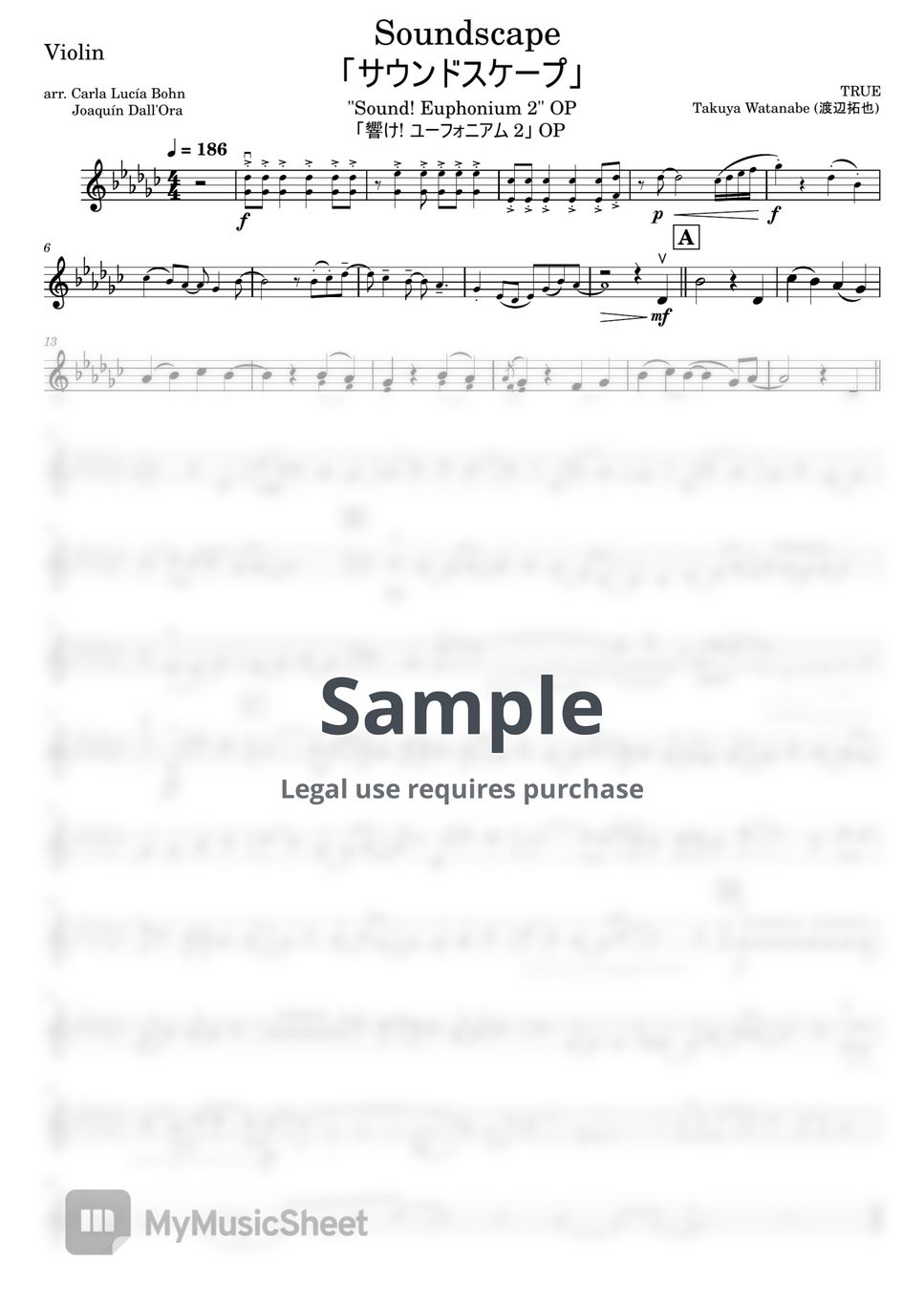 TRUE - Soundscape | "Sound! Euphonium 2" OP Sheets by Carla Lucía Bohn ...