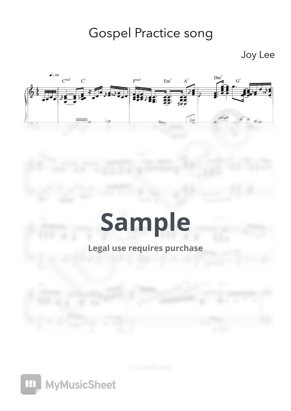 Joy Lee - Gospel Song_Joy Lee Sheets