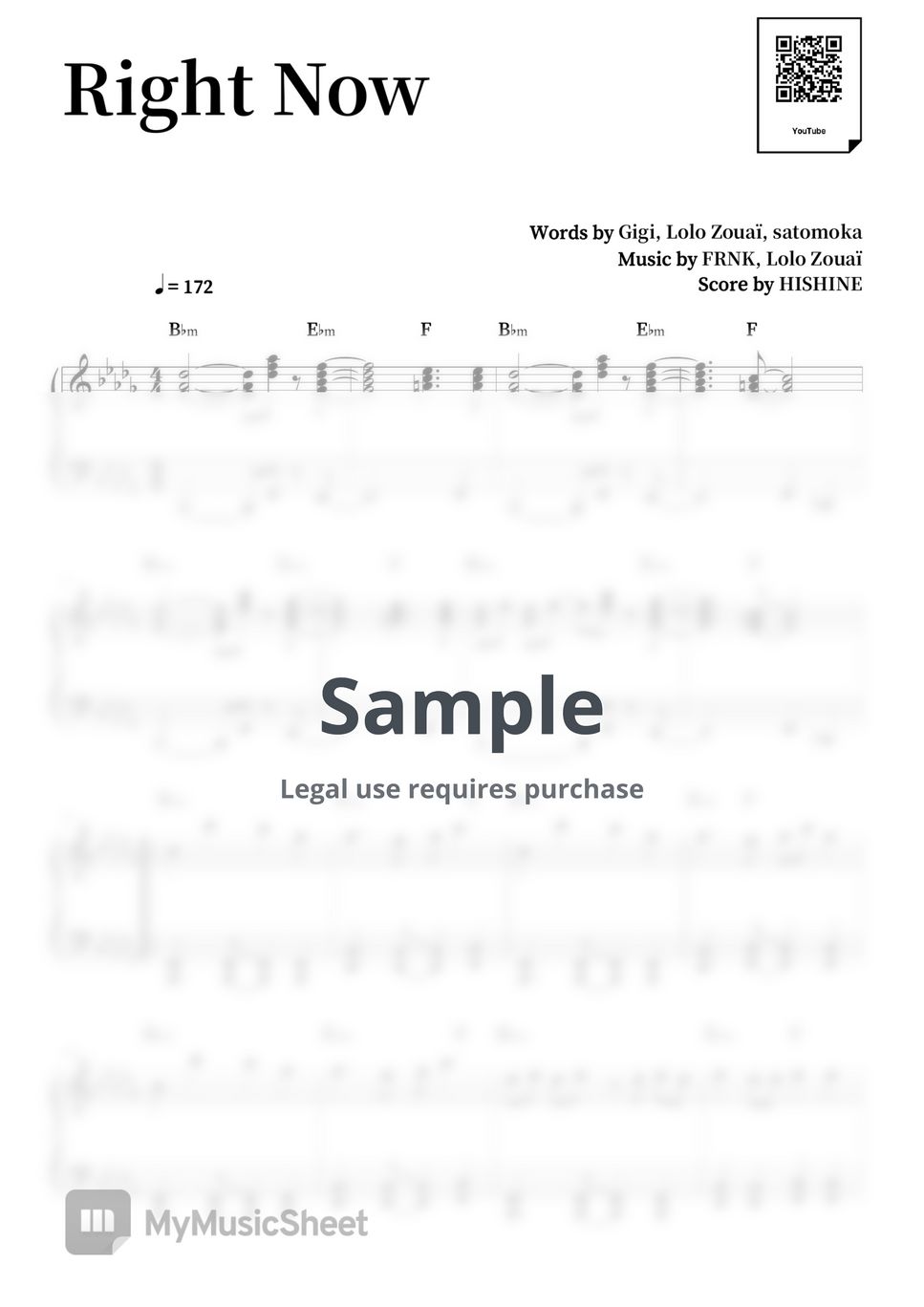 NewJeans - Right Now (+ easy ver.) Лист by HISHINE