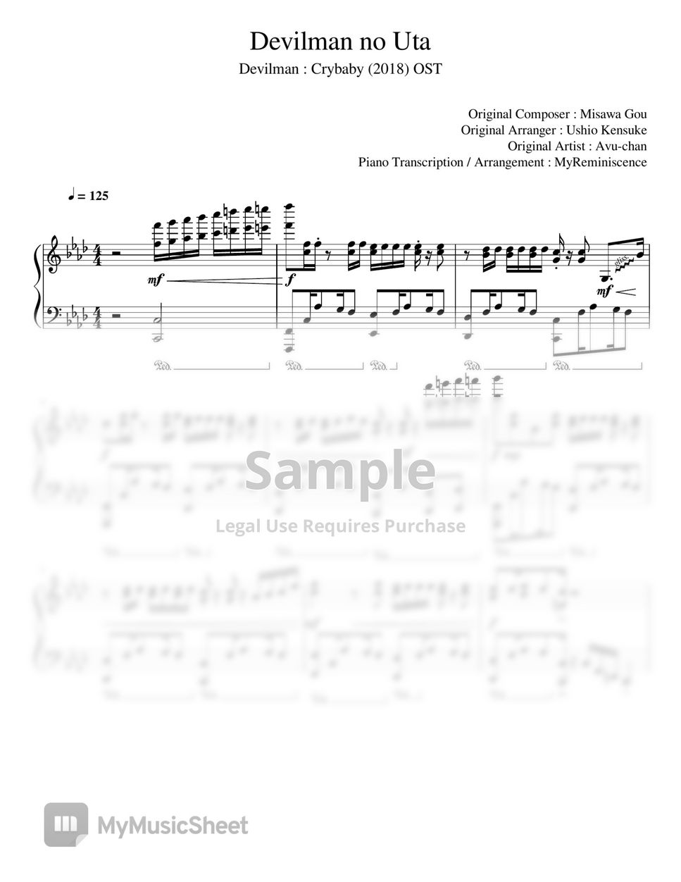 Misawa Gou, Avu-chan, Ushio Kensuke - Devilman no Uta (Devilman Crybaby ...