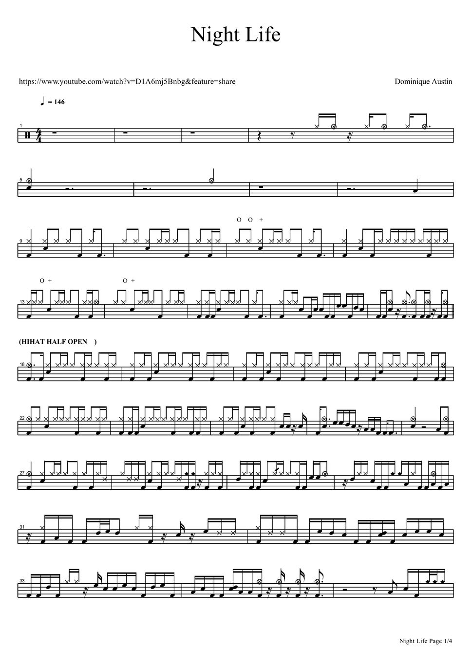 Dominique Austin - Night Life Sheet by COPYDRUM