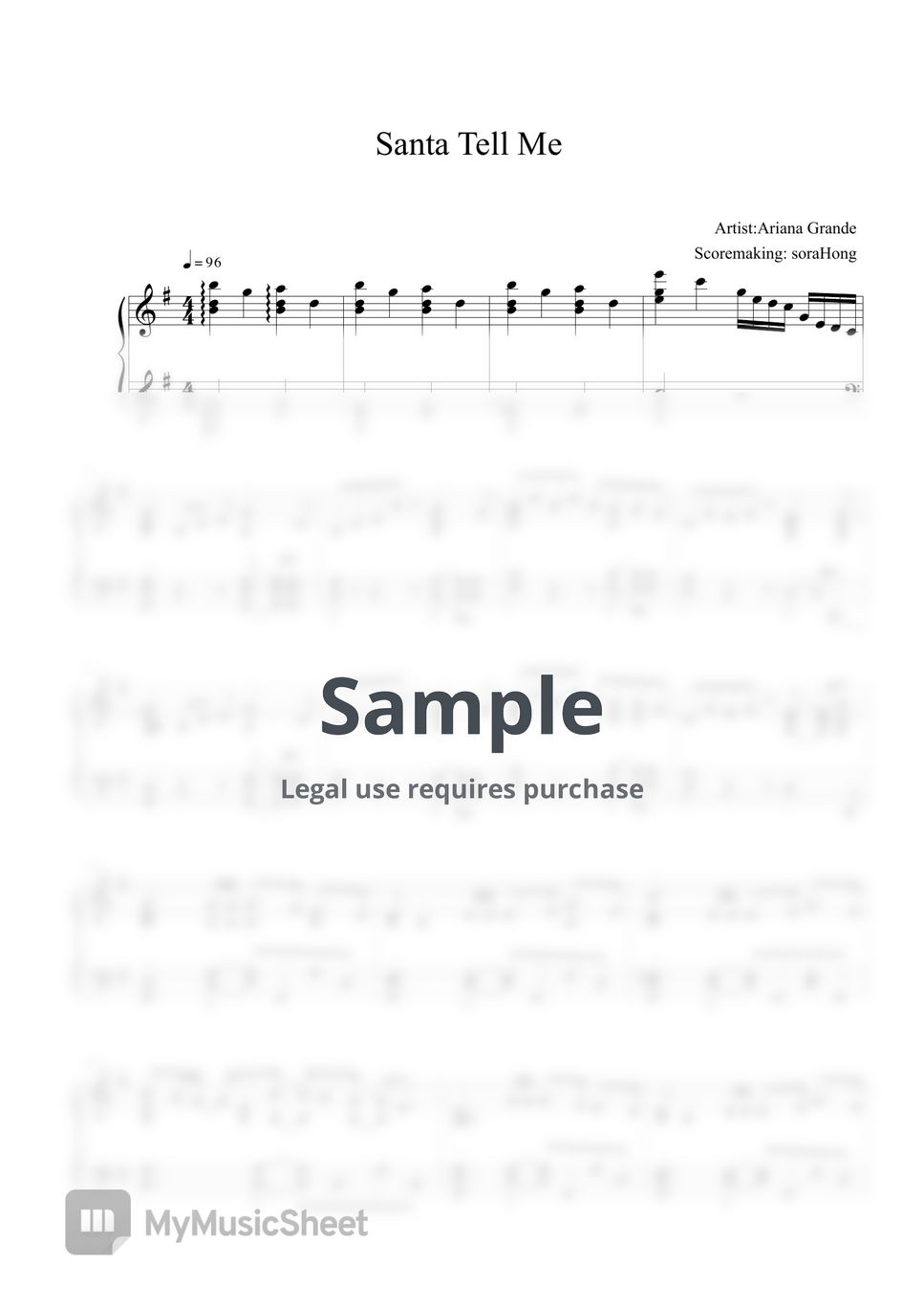 Ariana Grande - Santa Tell Me แผ่น by sora Hong